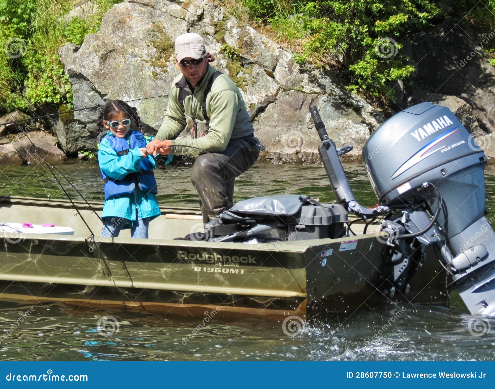 Alaska - Child Fishing, Guide Helping Editorial Image - Image of cook ...