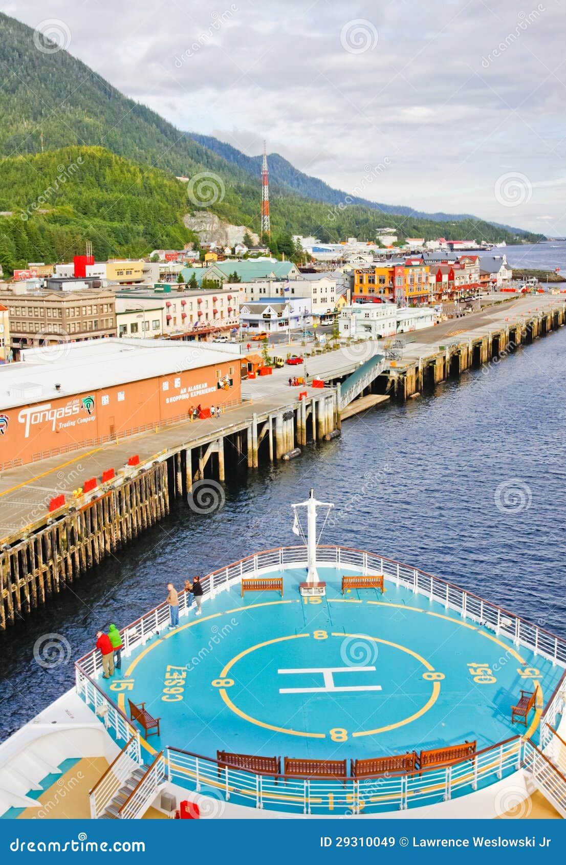 Alaska Cruise Ship in Ketchikan Editorial Stock Image - Image of front ...