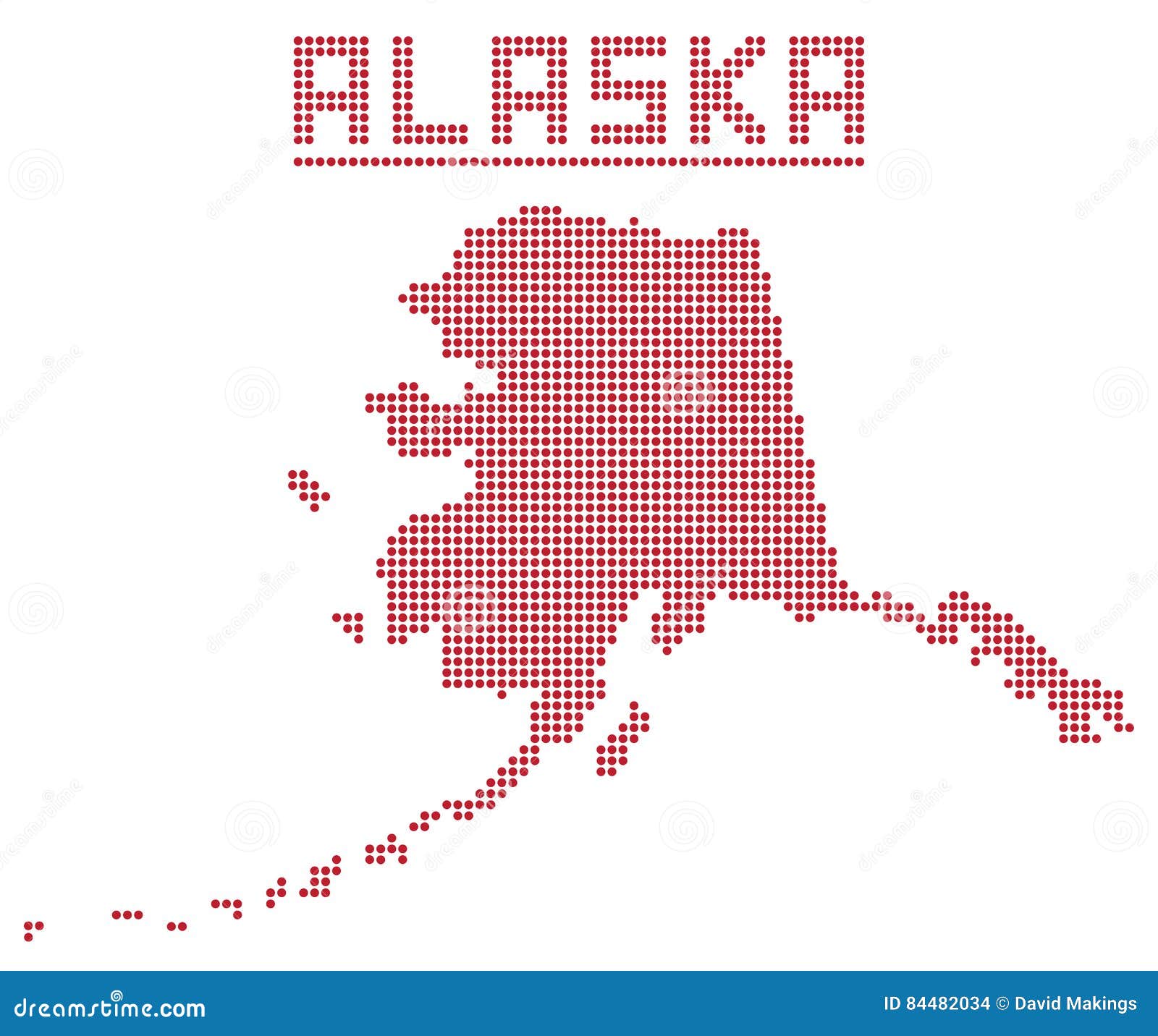 Alaska Dot Map stock abbildung. Illustration von punkt - 84482034