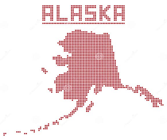 Alaska Dot Map stock abbildung. Illustration von punkt - 84482034