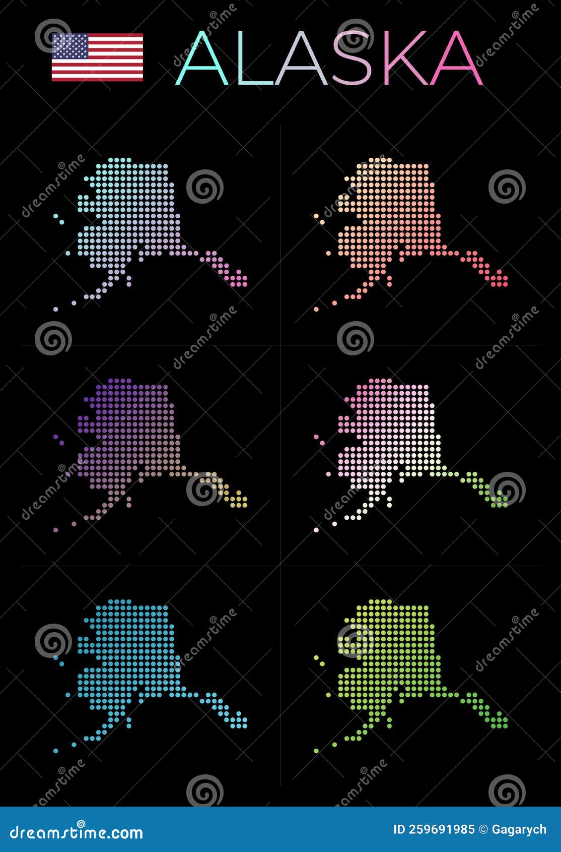 Alaska dotted map set. stock vector. Illustration of continent - 259691985 Alaska dotted map set. stock vector. Illustration of continent - 259691985