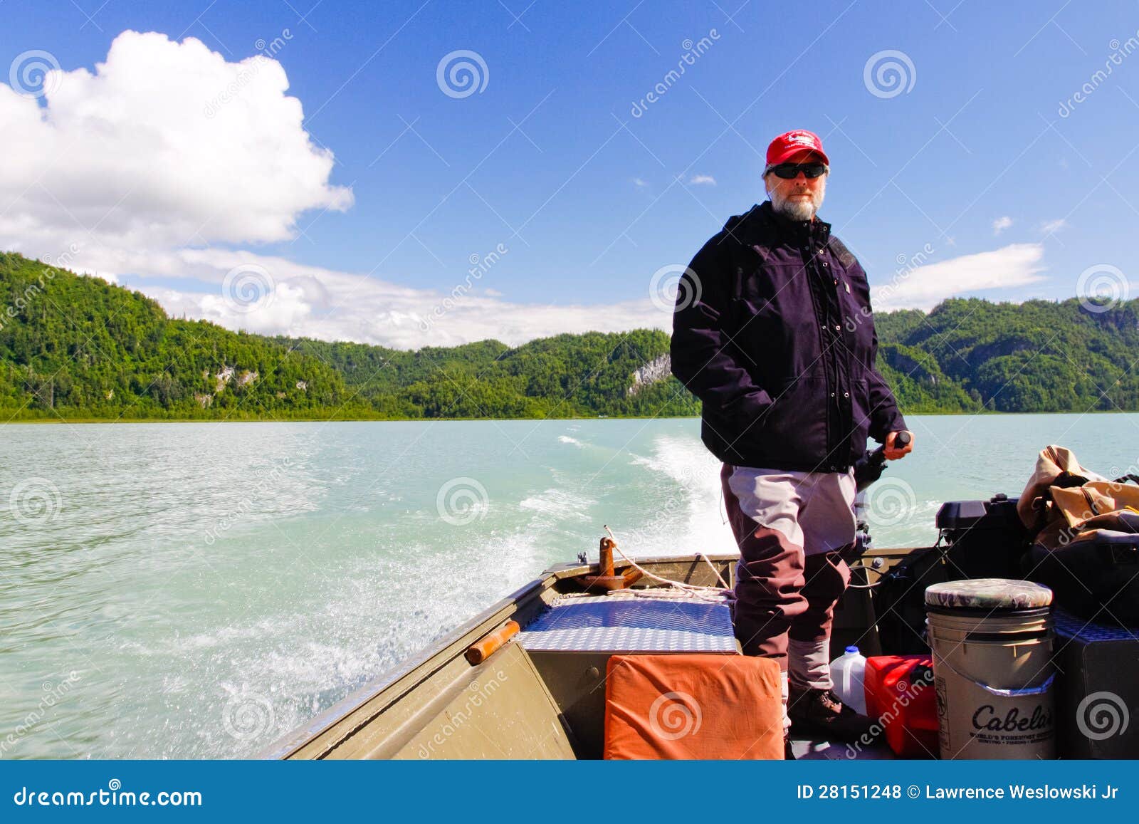 Alaska - Fishing Guide Running Boat 2 Editorial Stock Photo - Image of ...