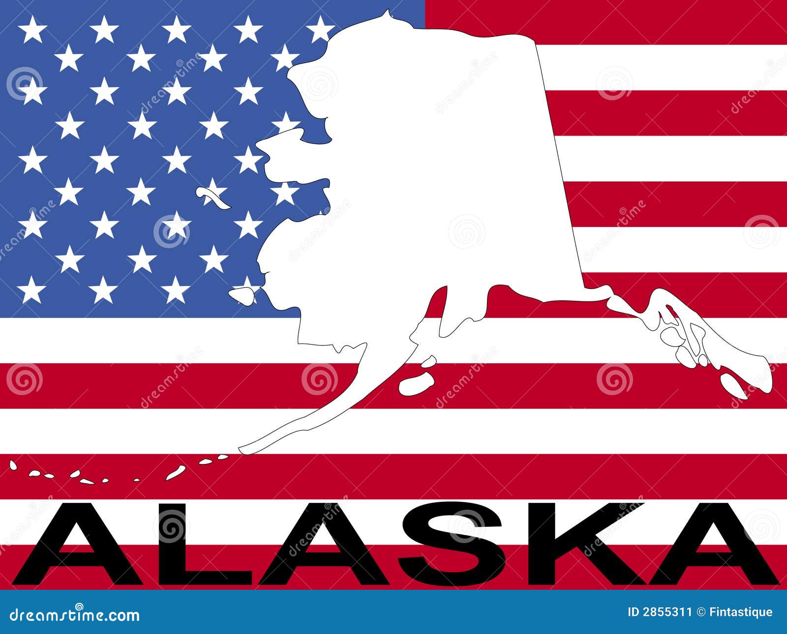 Alaska And Flag Stock Image - Image: 2855311