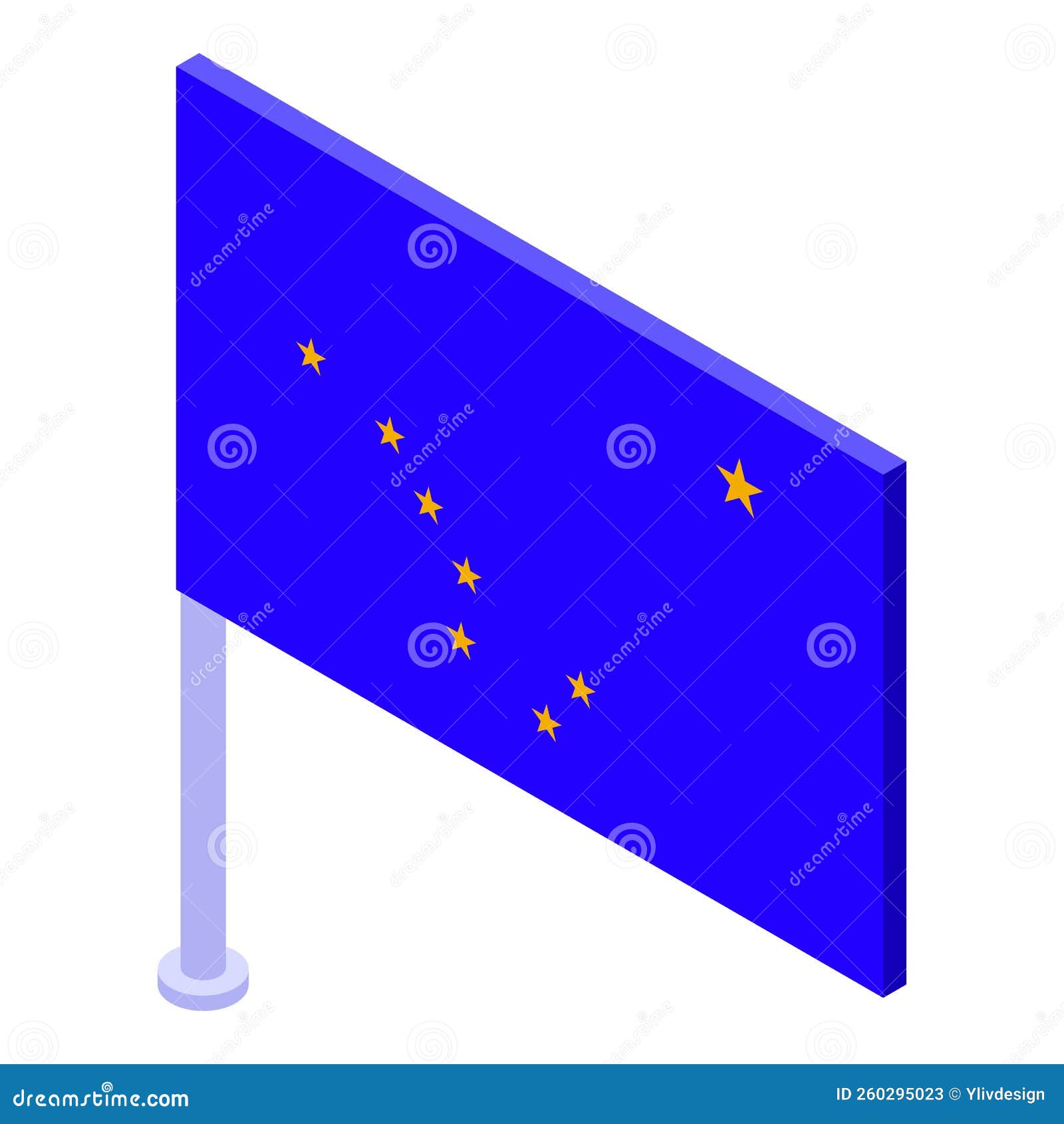 Alaska Flag Icon Isometric Vector. Arctic Map Stock Vector ...