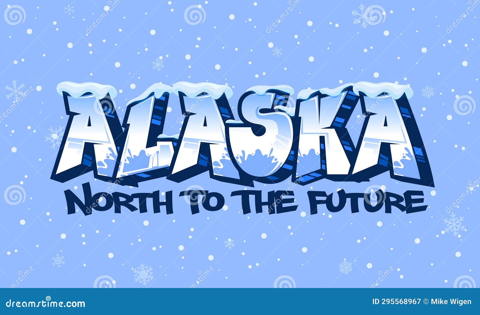 Alaska - Graffiti Styled Vector Logotype Design Stock Vector ...