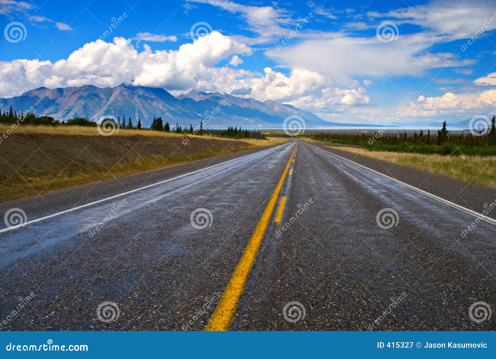 Alaska Highway stock image. Image of alaska, scenic, paved - 415327