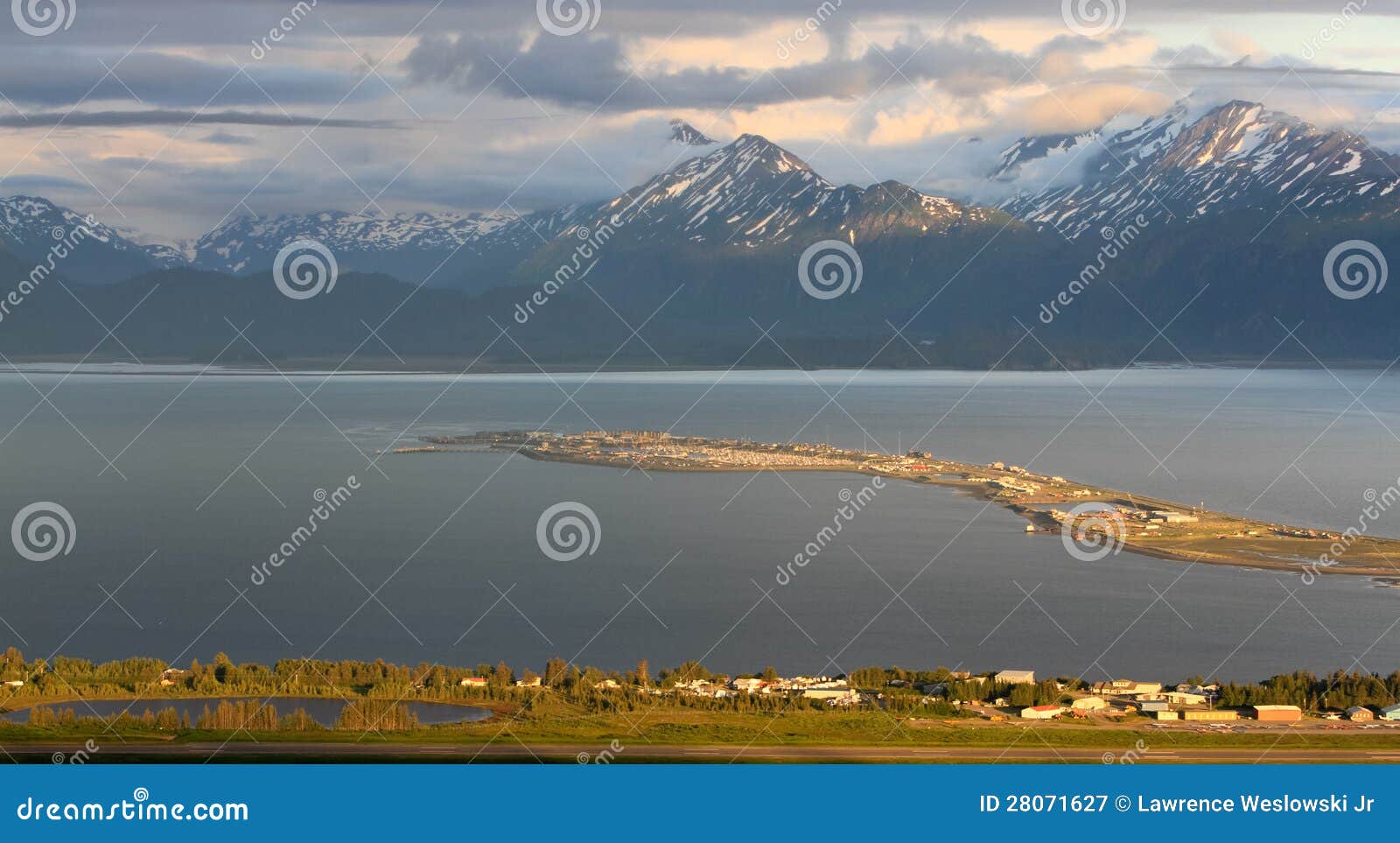 Alaska - Homer Spit Sunset stock image. Image of clouds - 28071627
