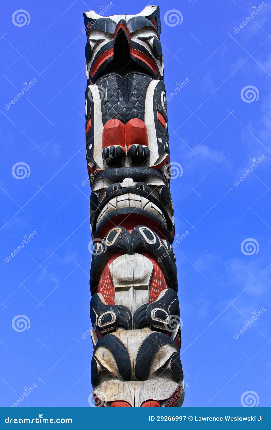 Alaska Huna Tlingit Totem Pole Artwork Stock Image - Image of beautiful ...