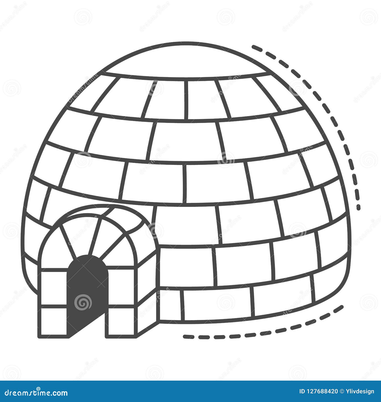 Igloo Icon Vector Isolated On White Background, Igloo Sign , Line Or ...