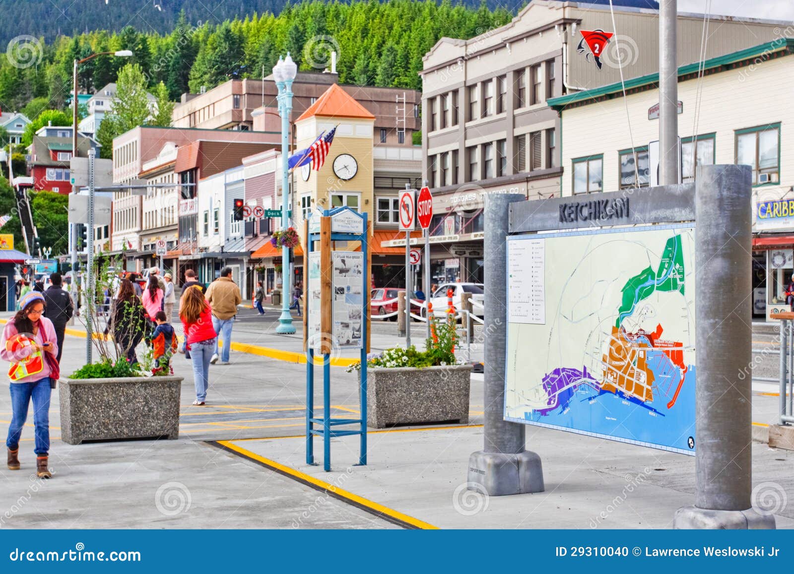 Alaska Ketchikan Visitors and Street Map Editorial Image - Image of ...
