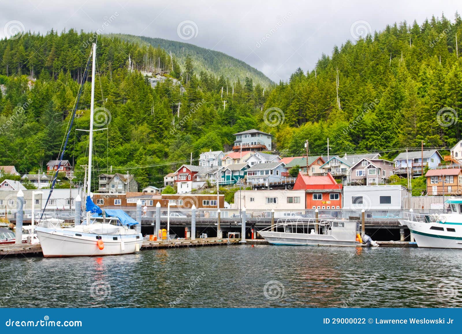 Alaska Ketchikan Waterfront Editorial Photography - Image of green ...
