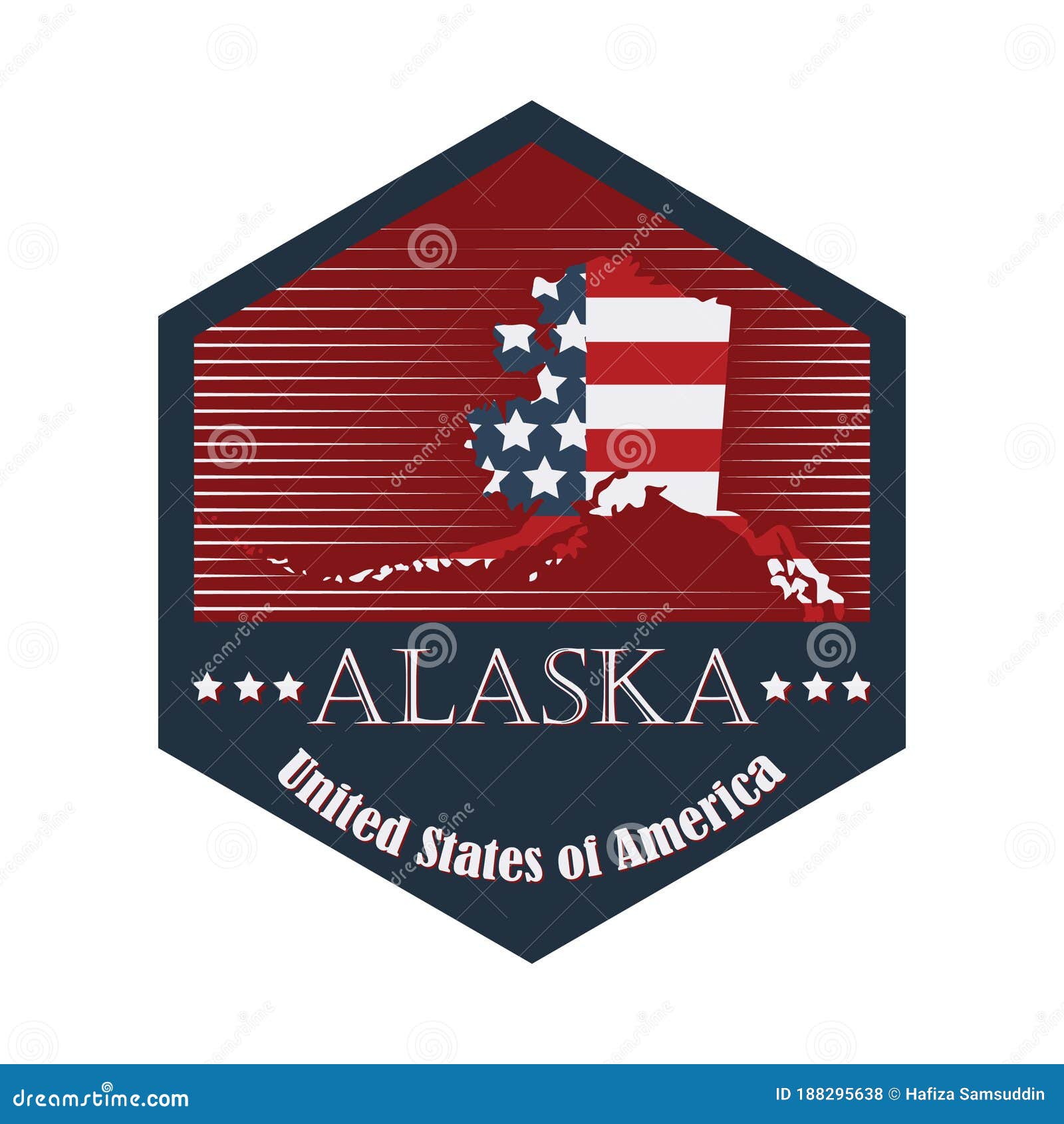 Alaska Label. Vector Illustration Decorative Design Stock Vector ...