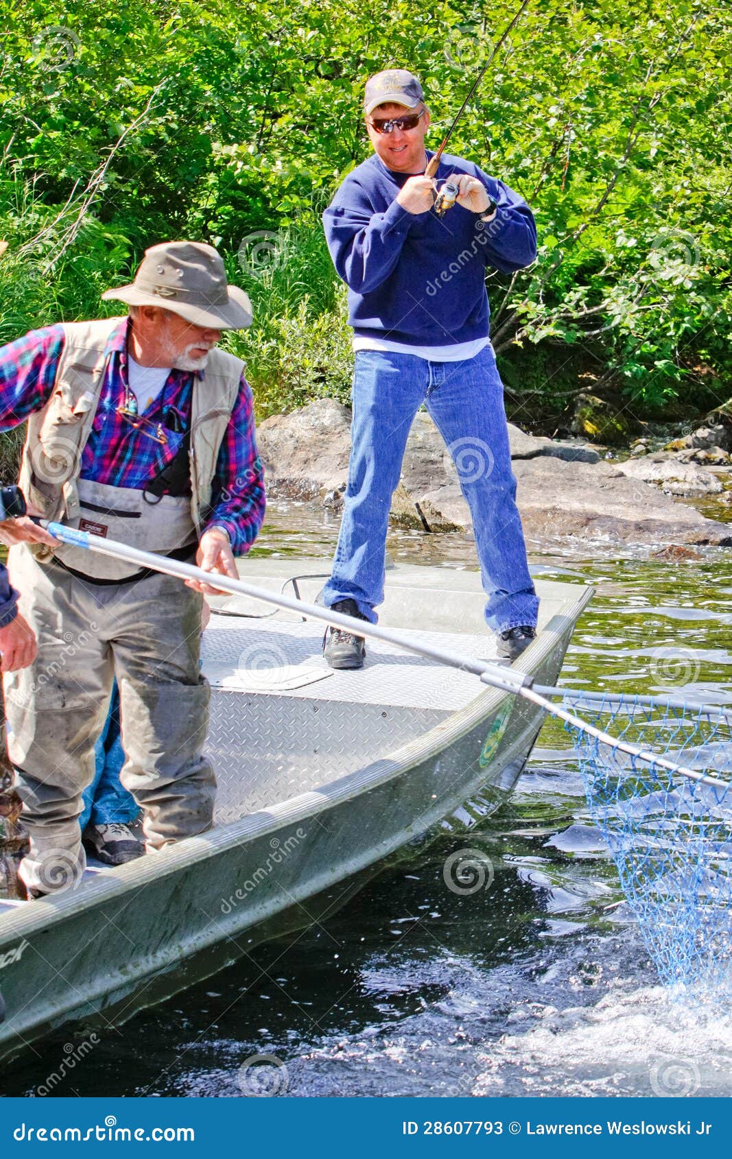Alaska - Man Fishing Guide with Net Editorial Stock Photo - Image of ...