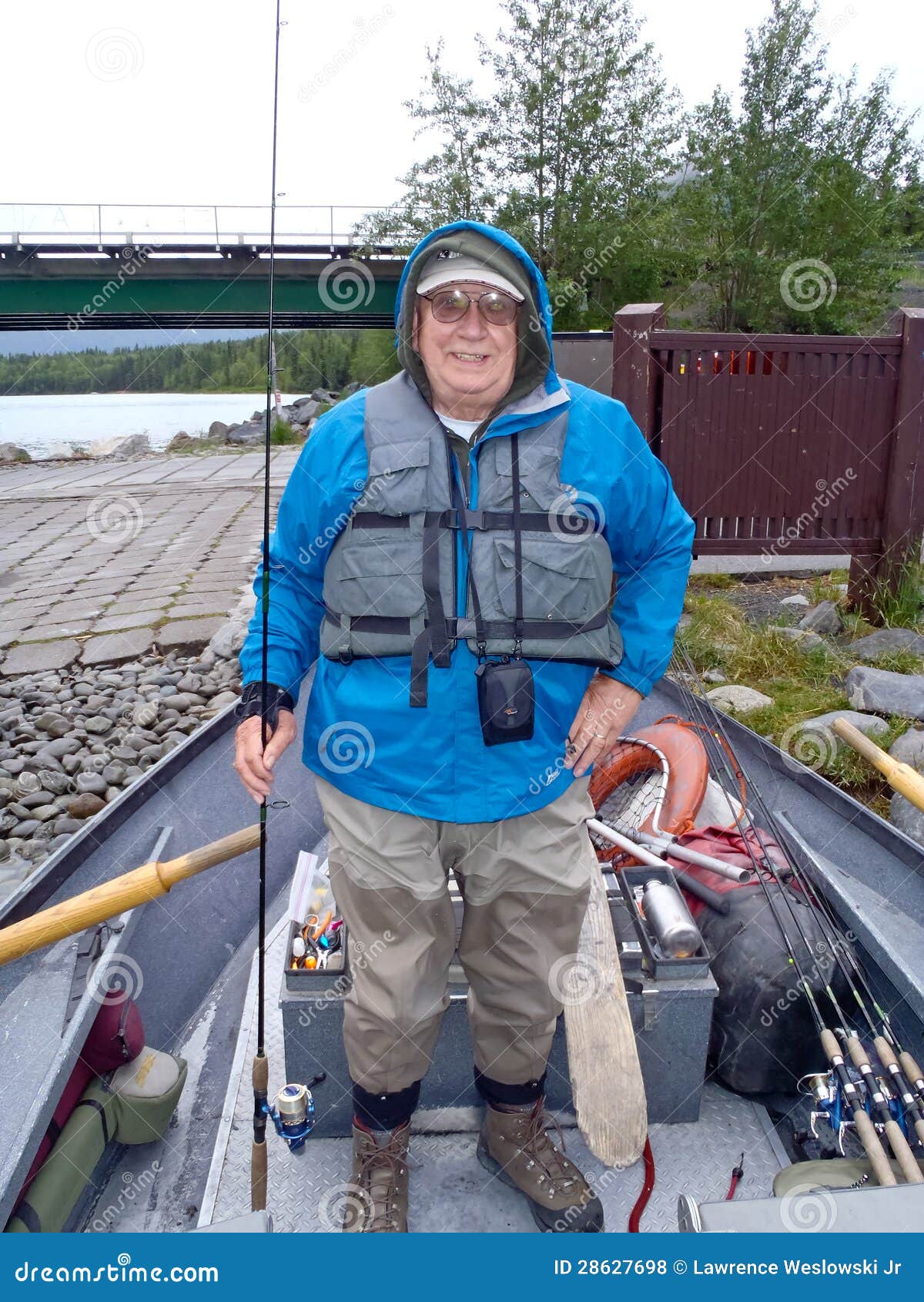 Alaska - Man Ready To Fish the Upper Kenai River Editorial Stock Photo ...