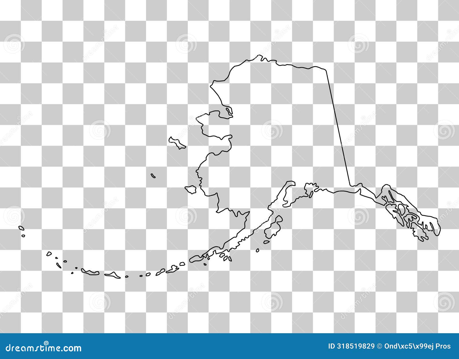 Alaska Map Shape, United States of America. Flat Concept Icon Symbol ...
