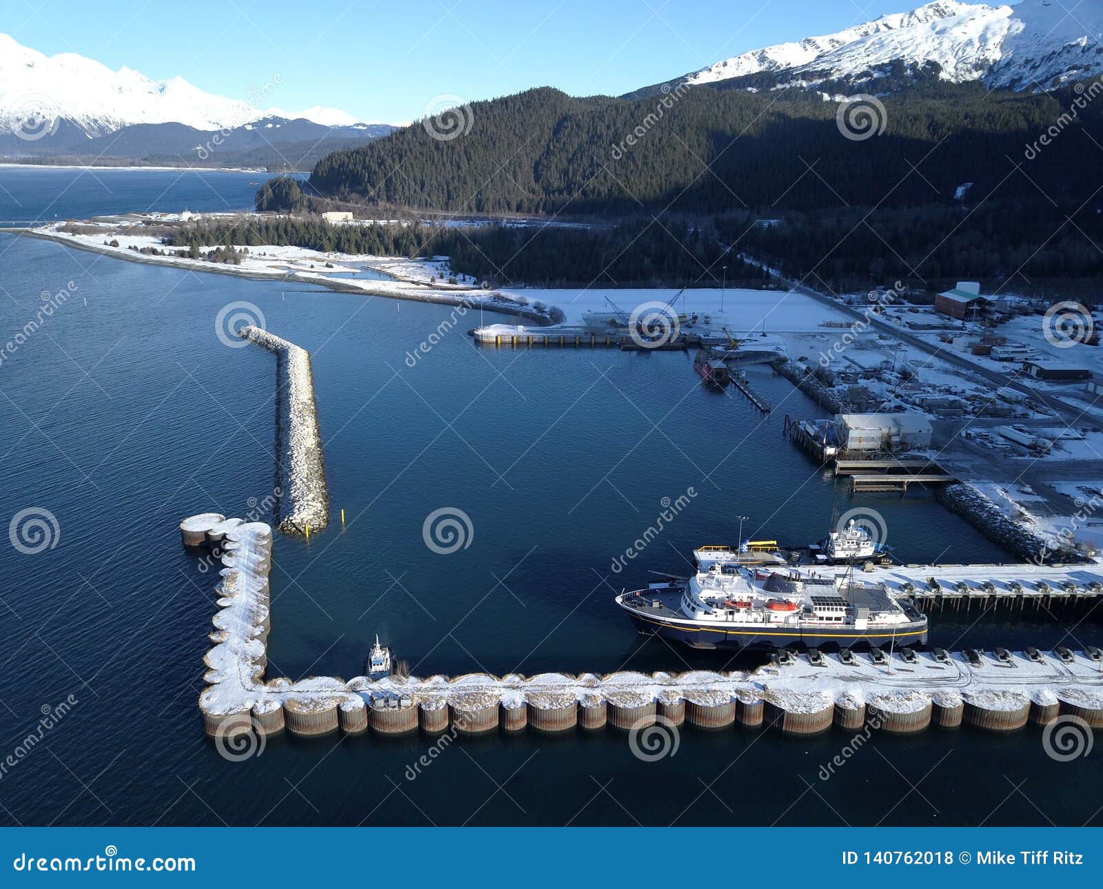 Alaska ferry launch stock photo. Image of winter, alaskan - 140762018