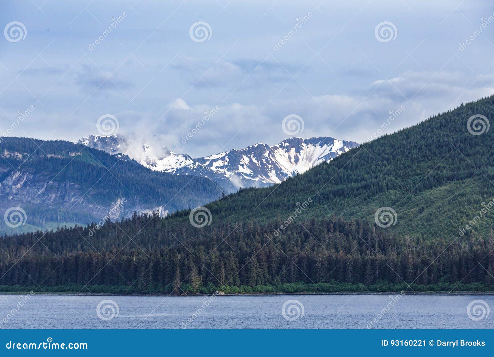Alaska Mountains into Distance Stock Image - Image of pine, alaskan ...