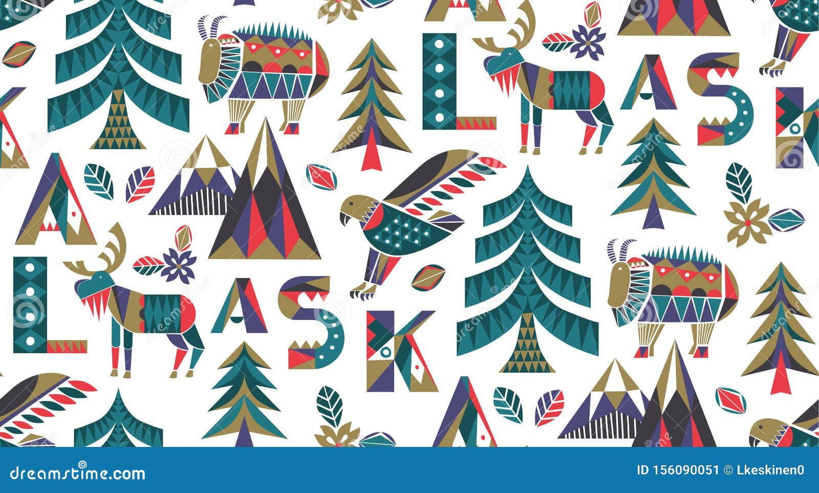 Alaska Pattern Seamless Design Illustration Stock Vector - Illustration ...