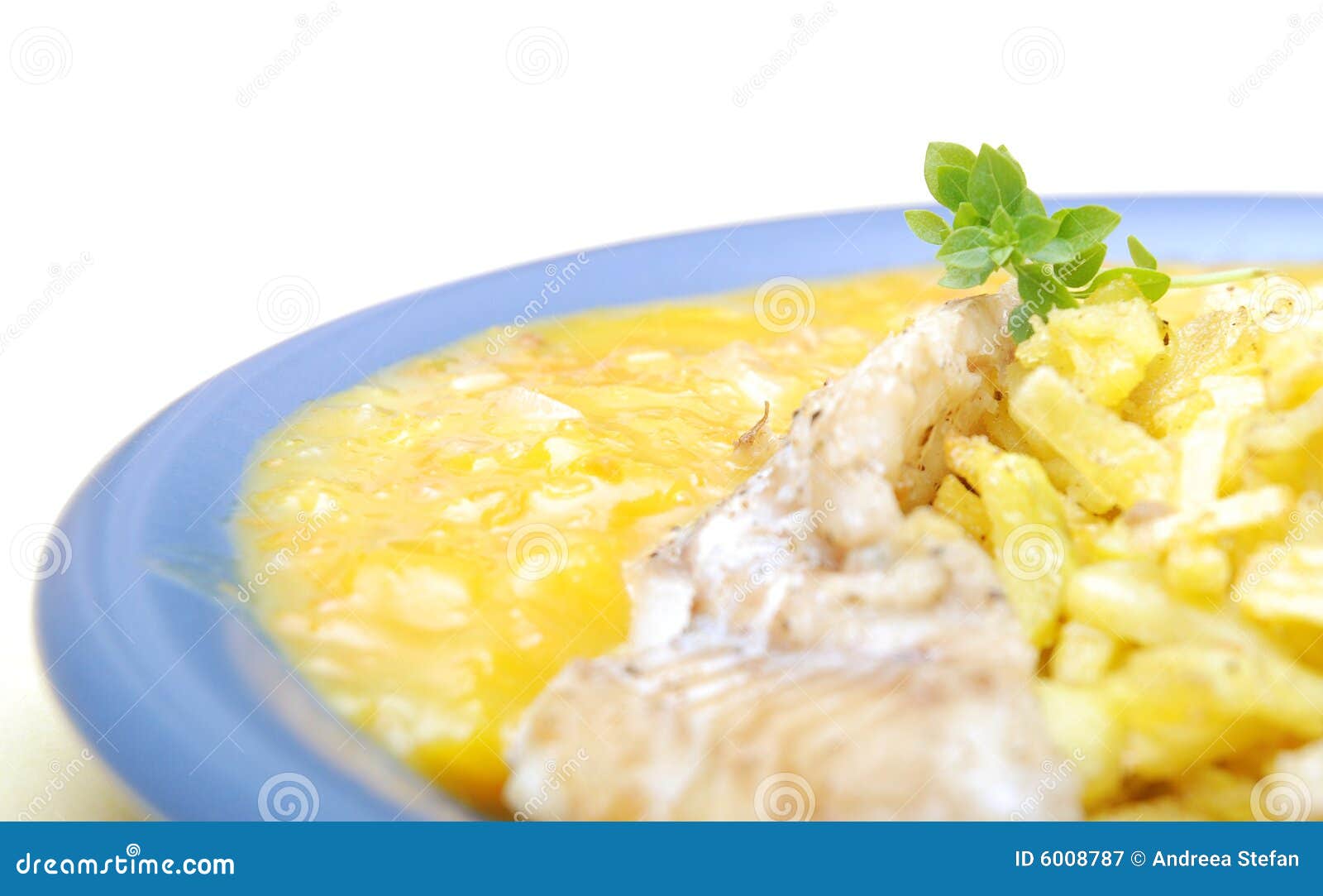 Alaska Pollock With Mango Sauce Picture. Image: 6008787