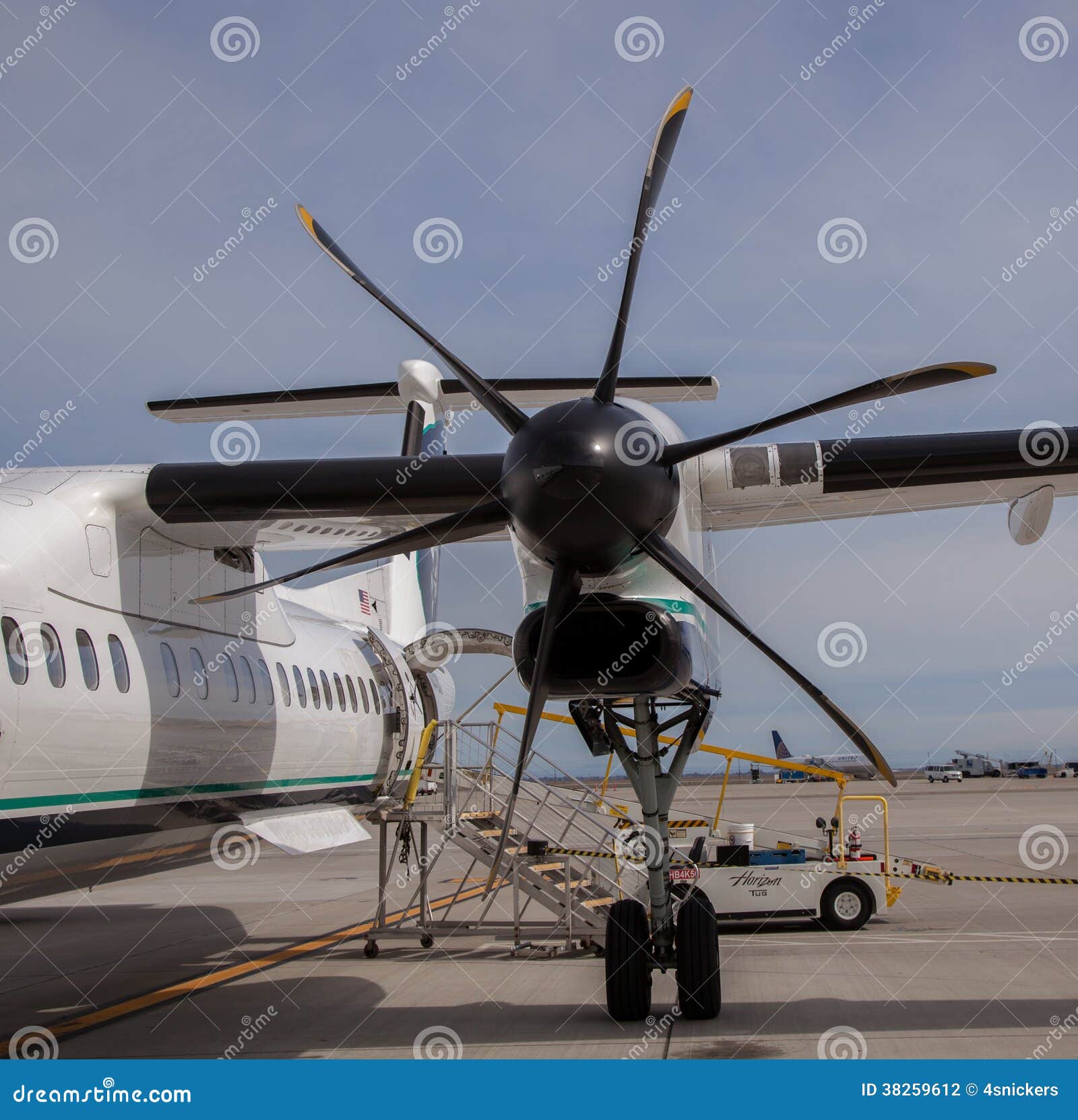 Alaska Propeller from Bombadier Aircraft Close Up Editorial Photography ...