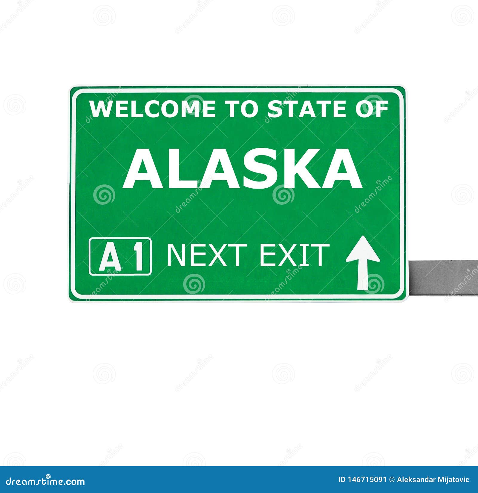 ALASKA Road Sign Isolated on White Stock Image - Image of guide ...