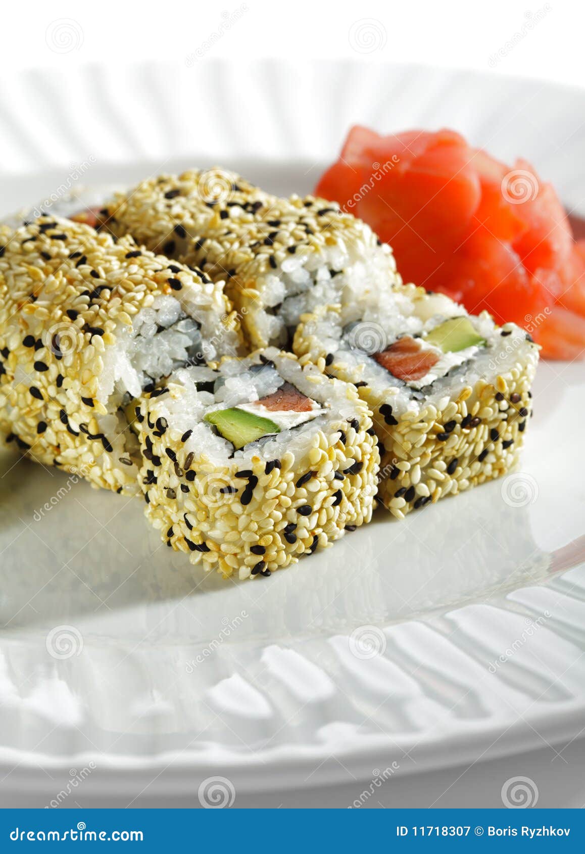 Alaska Roll stock image. Image of oriental, fruit, maki - 11718307