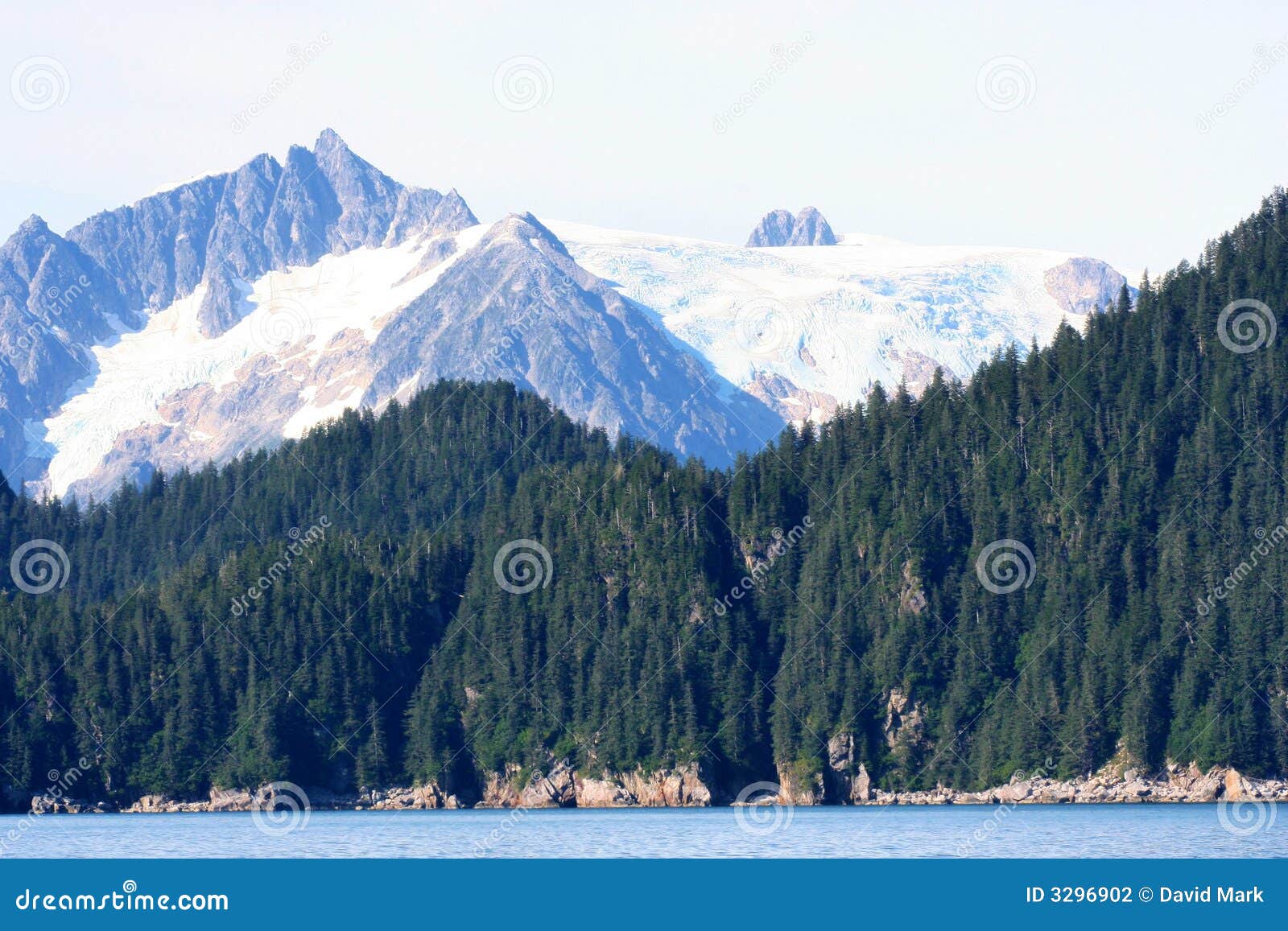 Alaska Sea and Mountains stock photo. Image of surroundings - 3296902