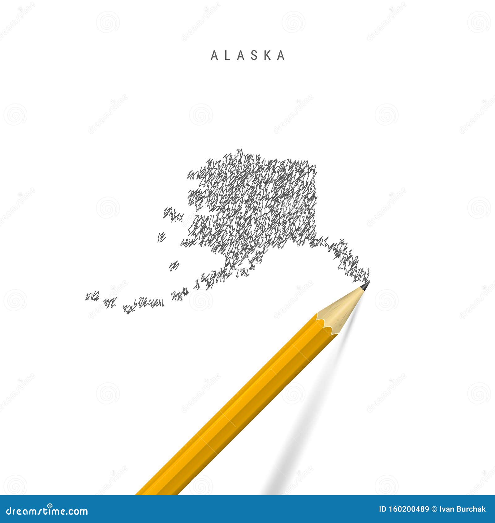 Alaska Sketch Scribble Map Isolated on White Background. Hand Drawn ... Alaska Sketch Scribble Map Isolated on White Background. Hand Drawn ...