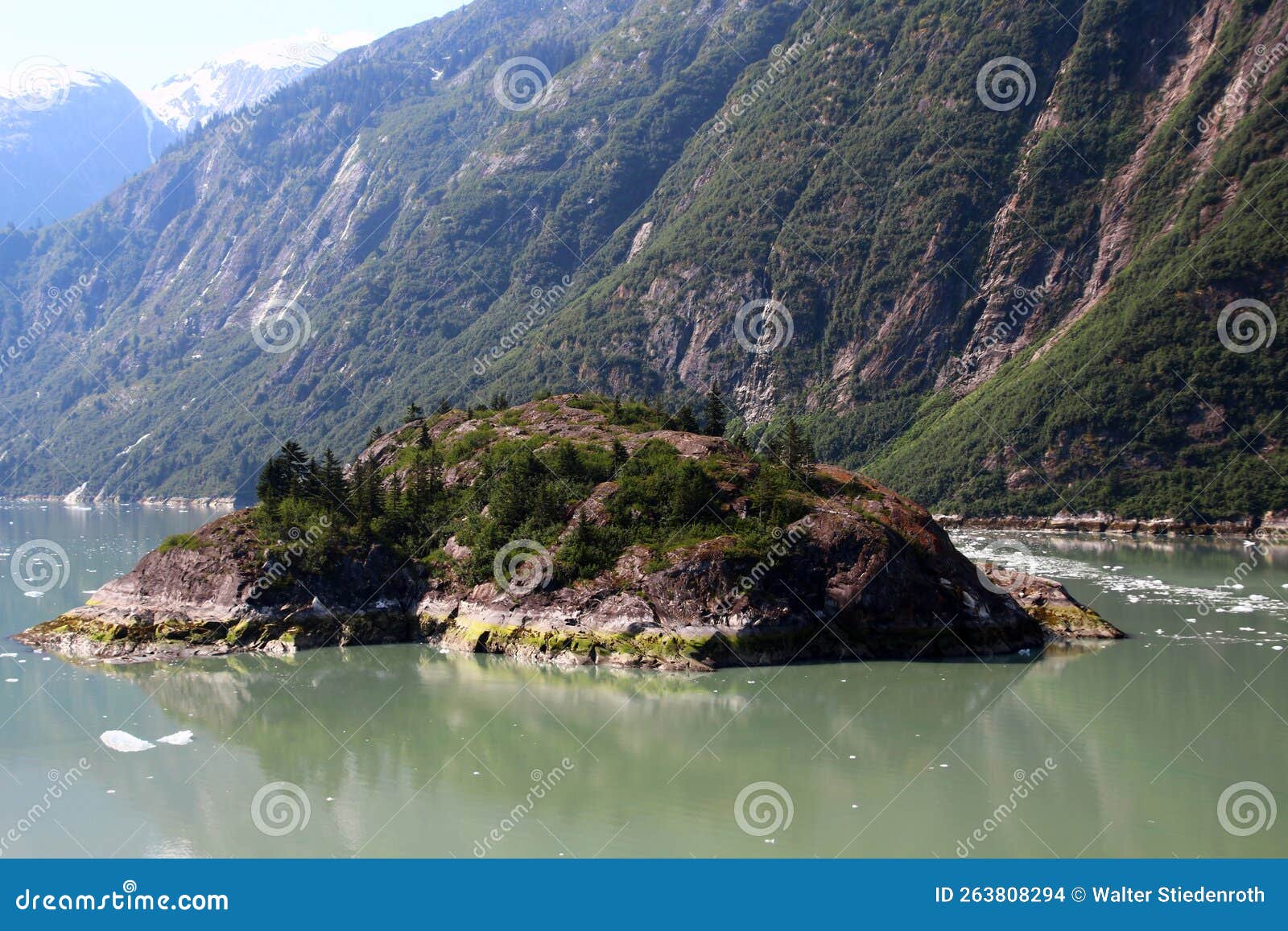 Alaska, Small Island in the Stephens Passage Stock Photo - Image of ...