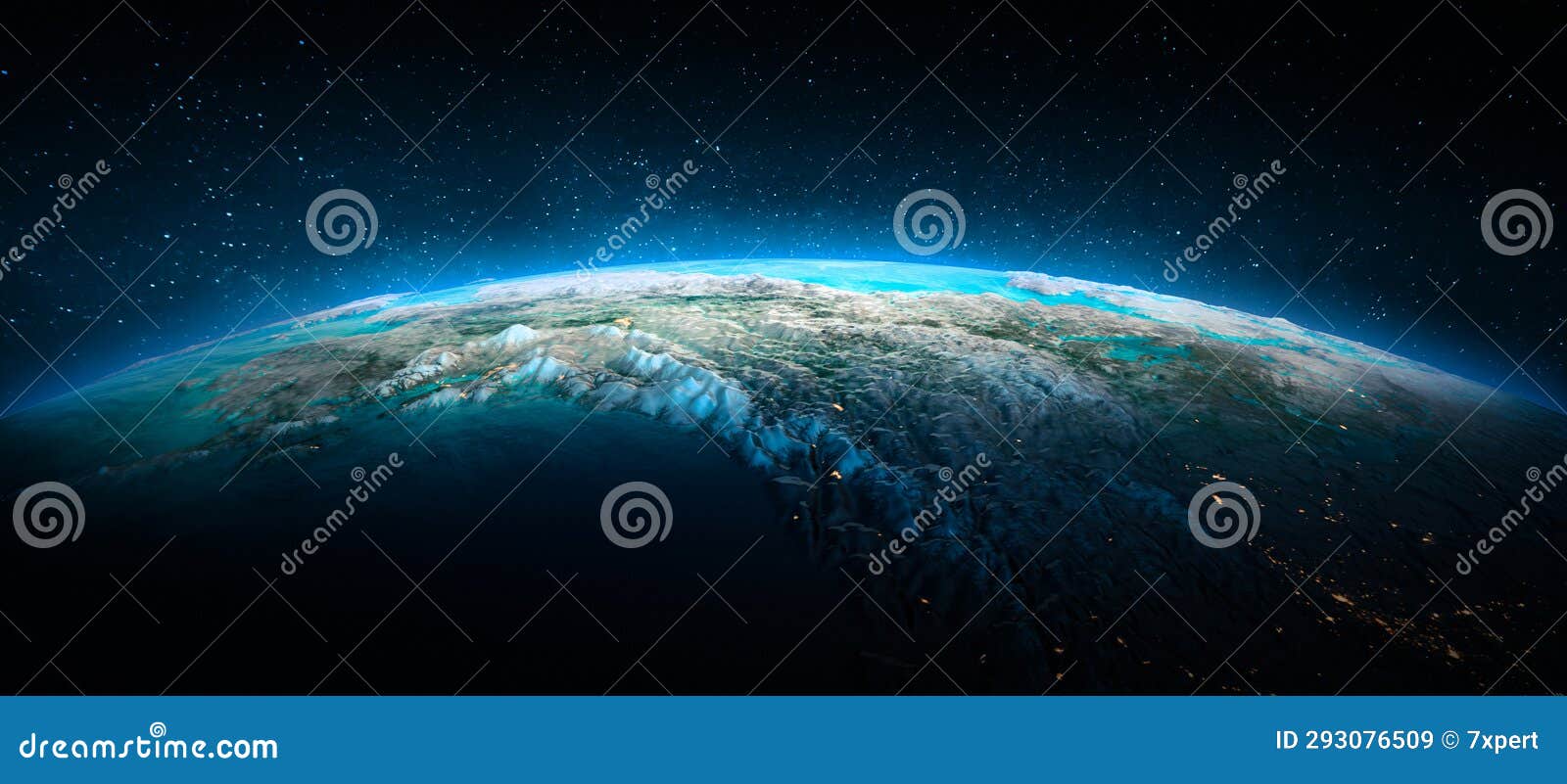 Alaska from space stock illustration. Illustration of space - 293076509