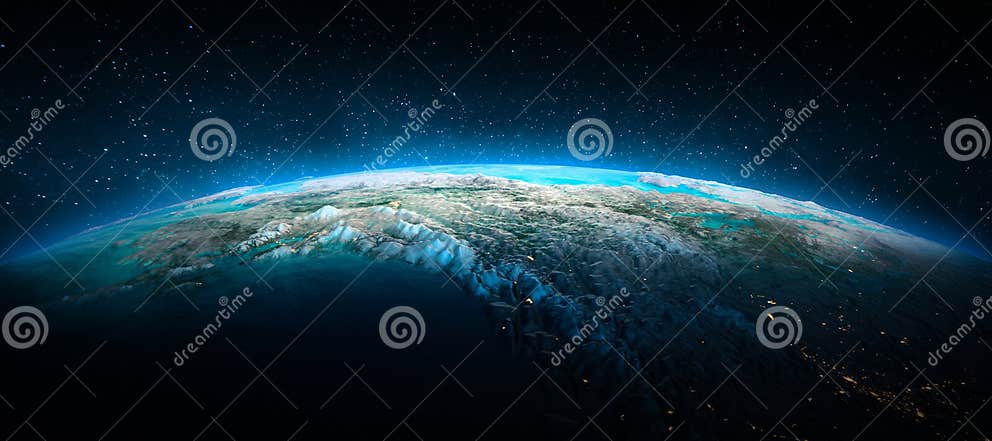 Alaska from space stock illustration. Illustration of space - 293076509