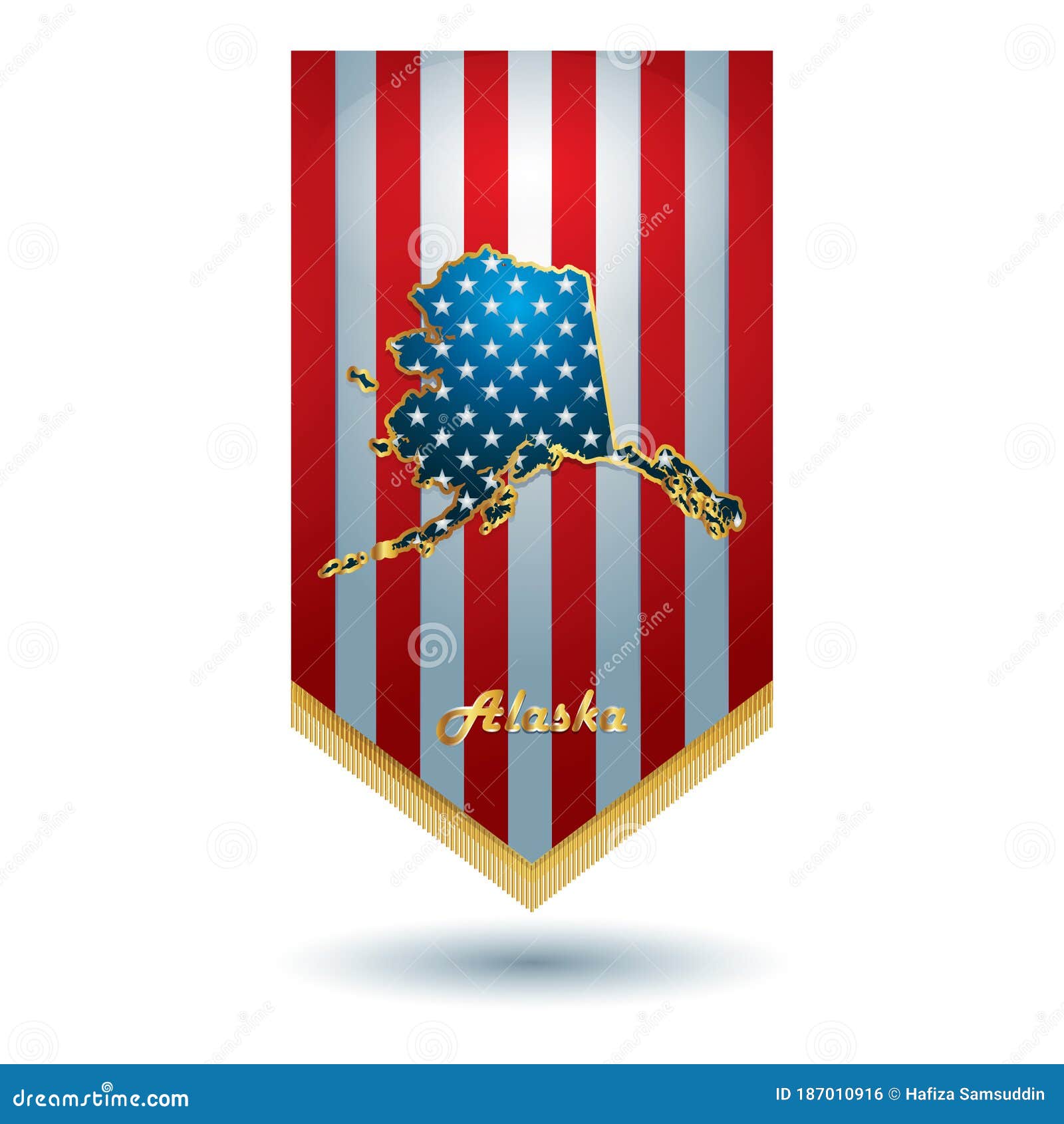 Alaska State Banner. Vector Illustration Decorative Design Stock Vector ...