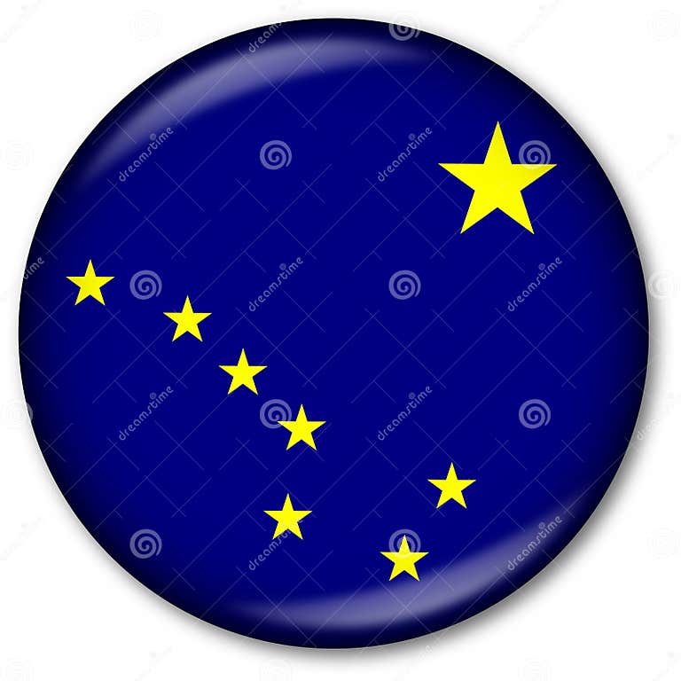Alaska State flag button stock illustration. Illustration of buttons ...