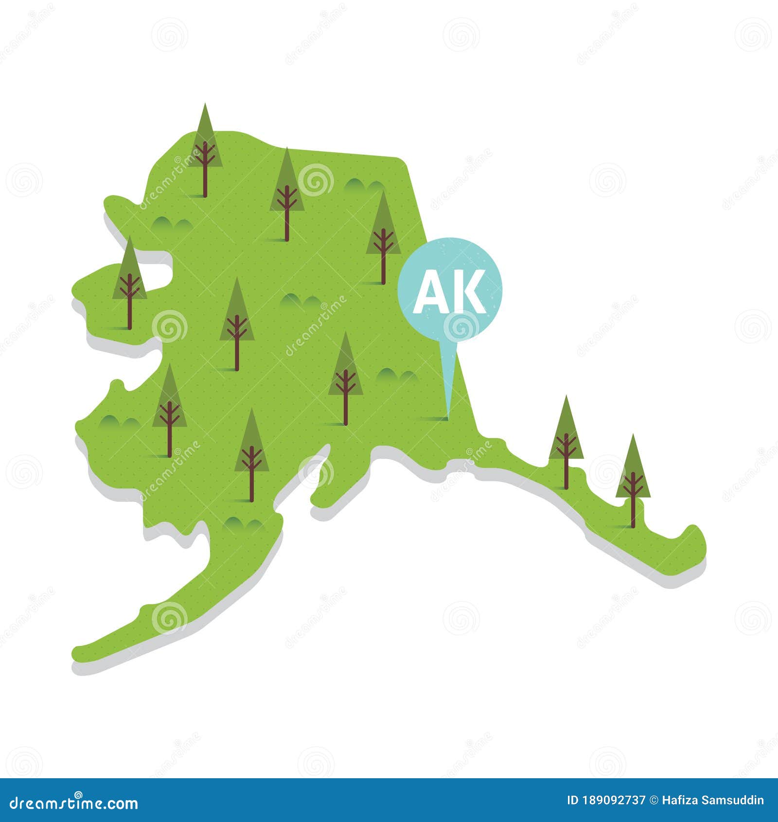 Alaska State Map. Vector Illustration Decorative Design Stock Vector ...