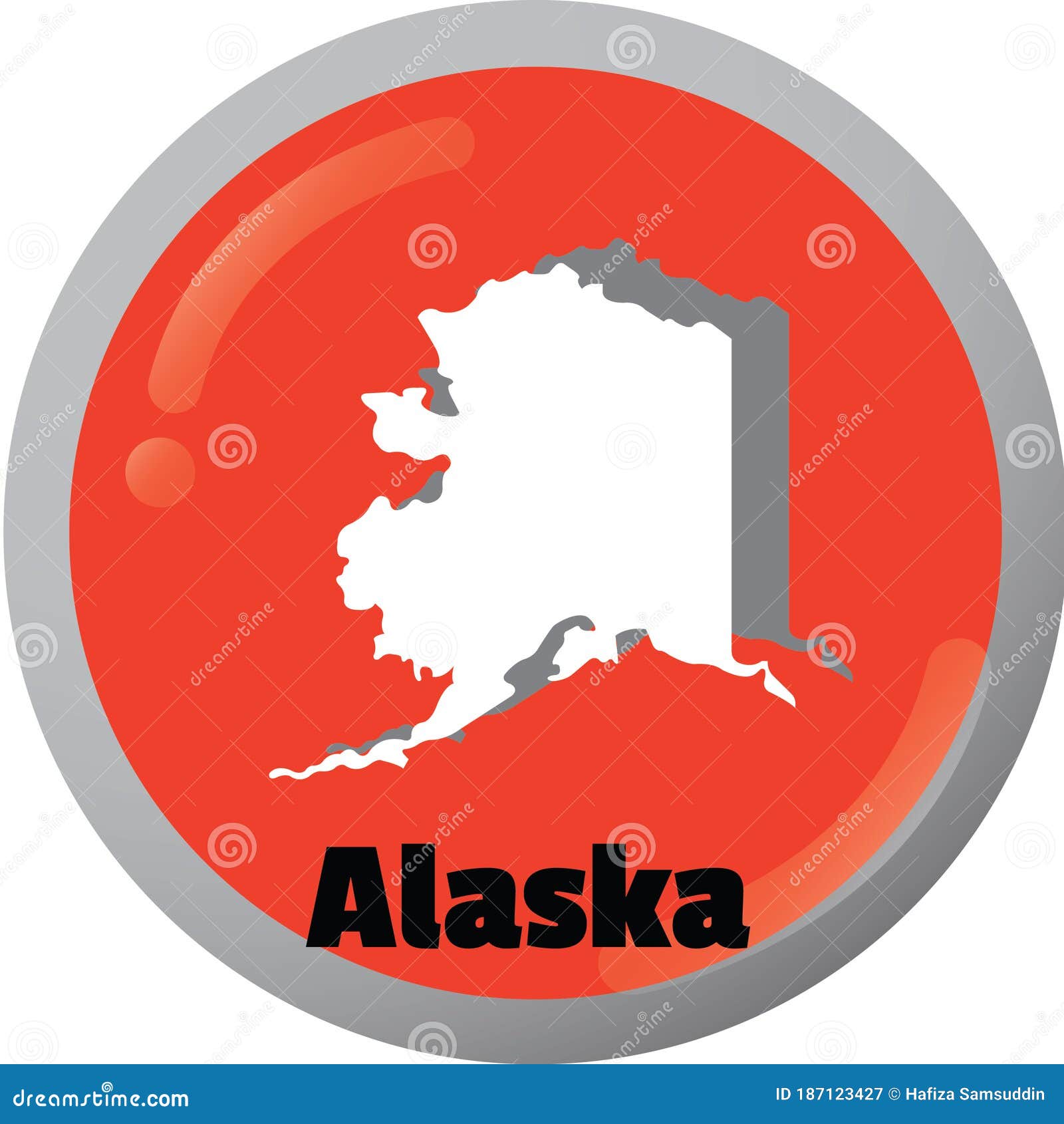 Alaska State Map. Vector Illustration Decorative Design Stock Vector ...