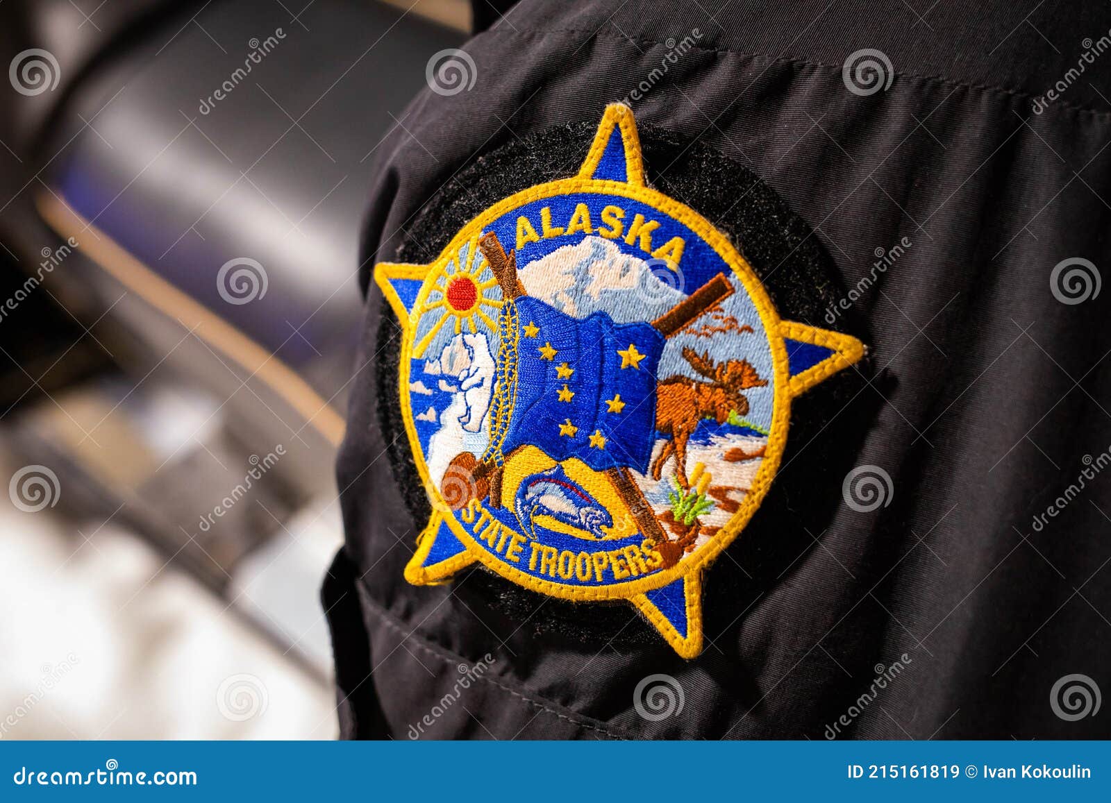 Alaska State Trooper Official Batch Icon on Clothes Editorial Stock ...