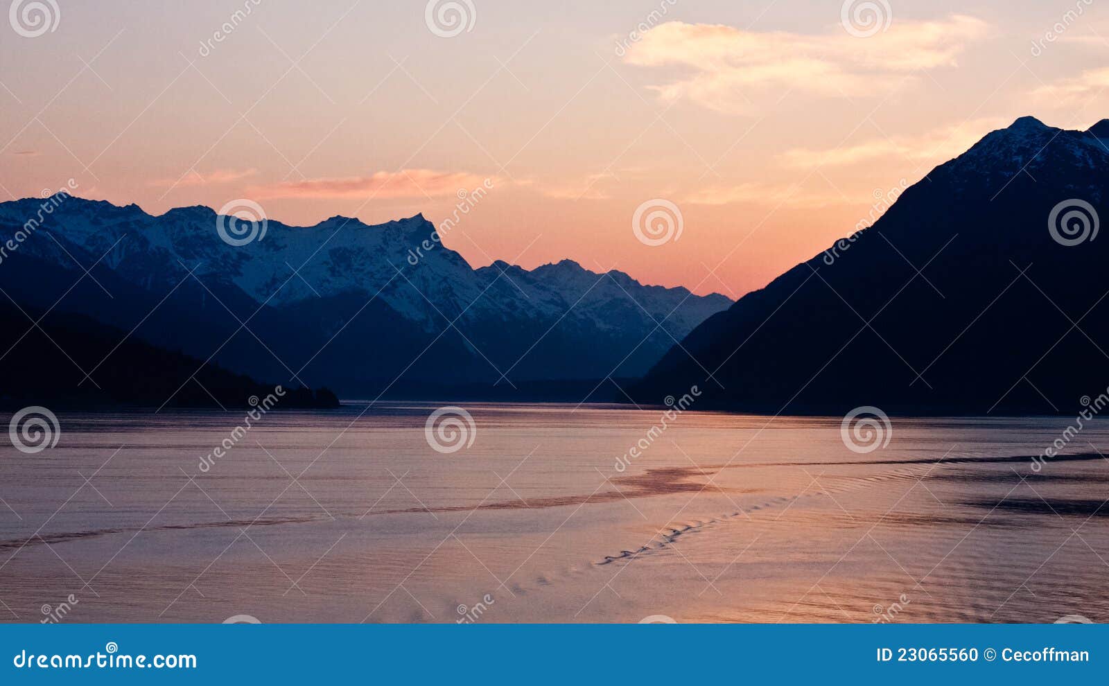 Alaska Sunset stock photo. Image of pink, orange, north - 23065560