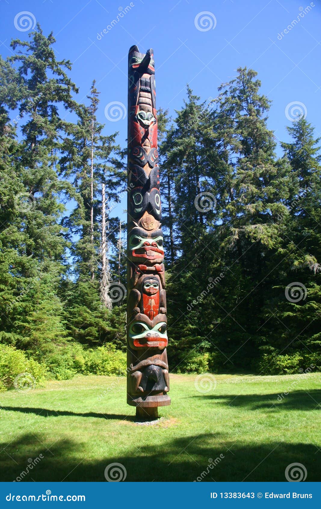 Alaska Totem Pole stock image. Image of symbolic, nature - 13383643