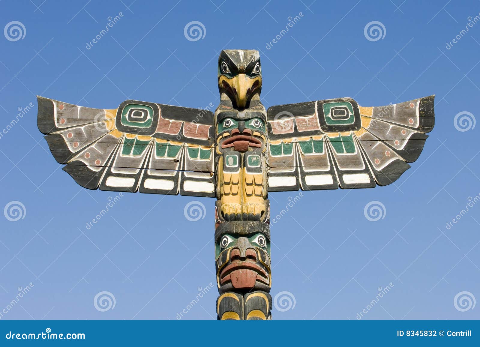 Alaska Totem Pole Series stock photo. Image of wood, alaska - 8345832