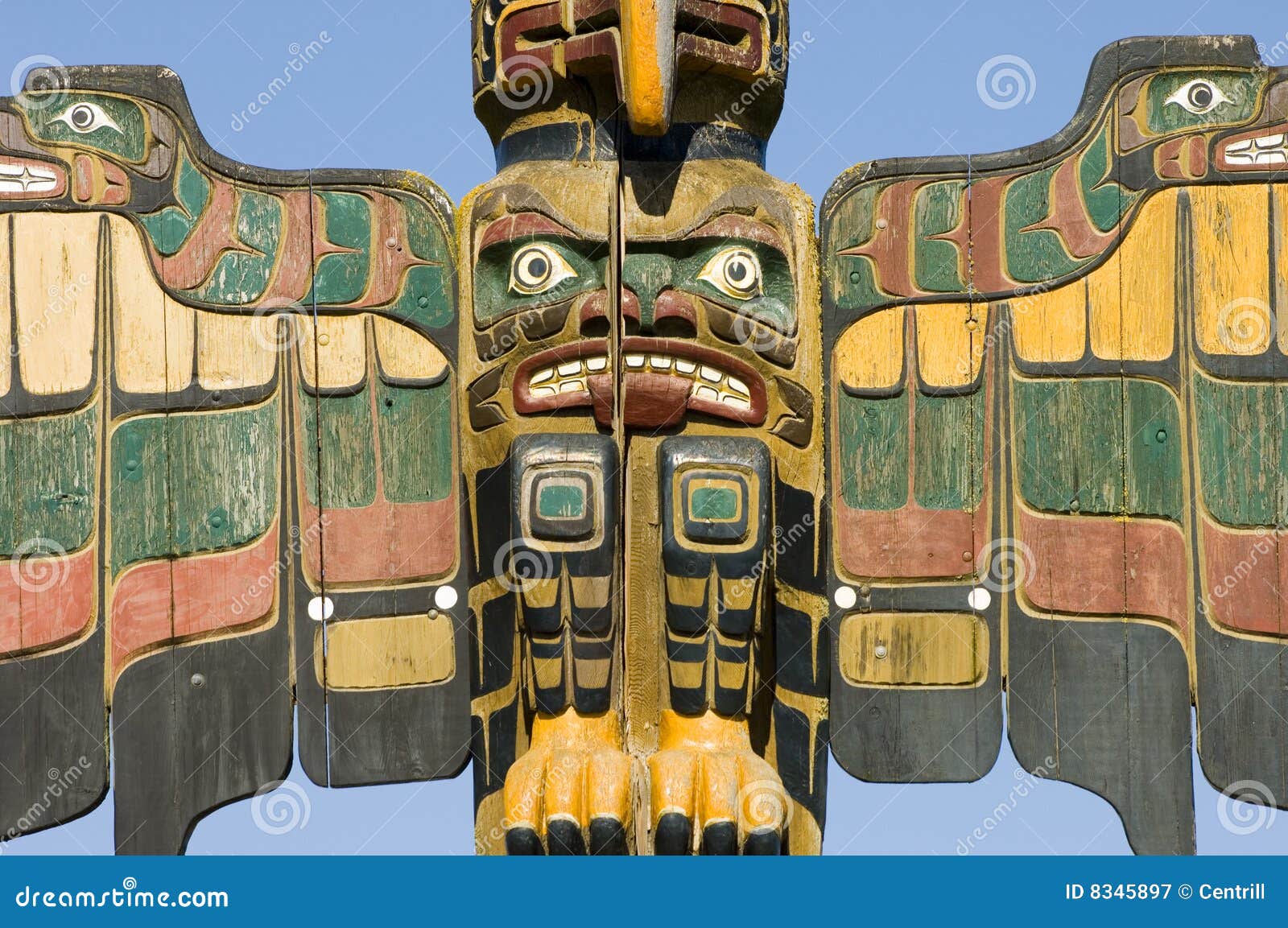 Alaska Totem Pole Series stock image. Image of totem, anchorage - 8345897