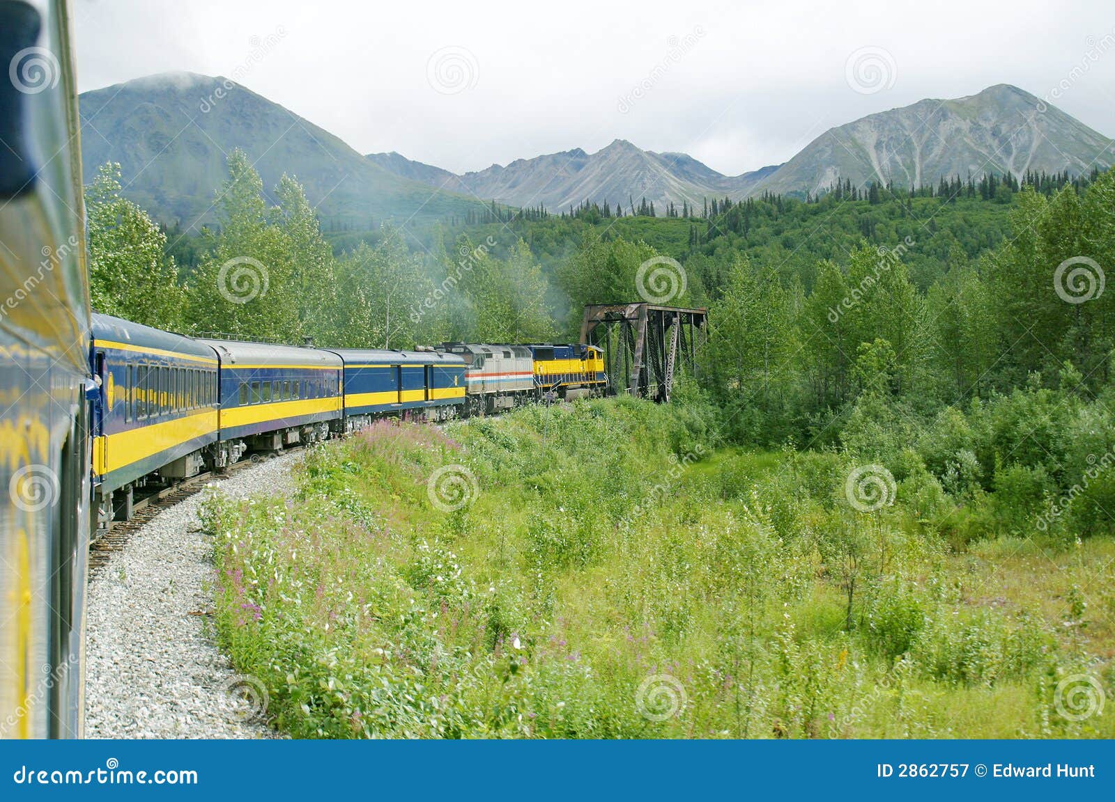 Alaska Train Ride 2 stock image. Image of locomotives - 2862757