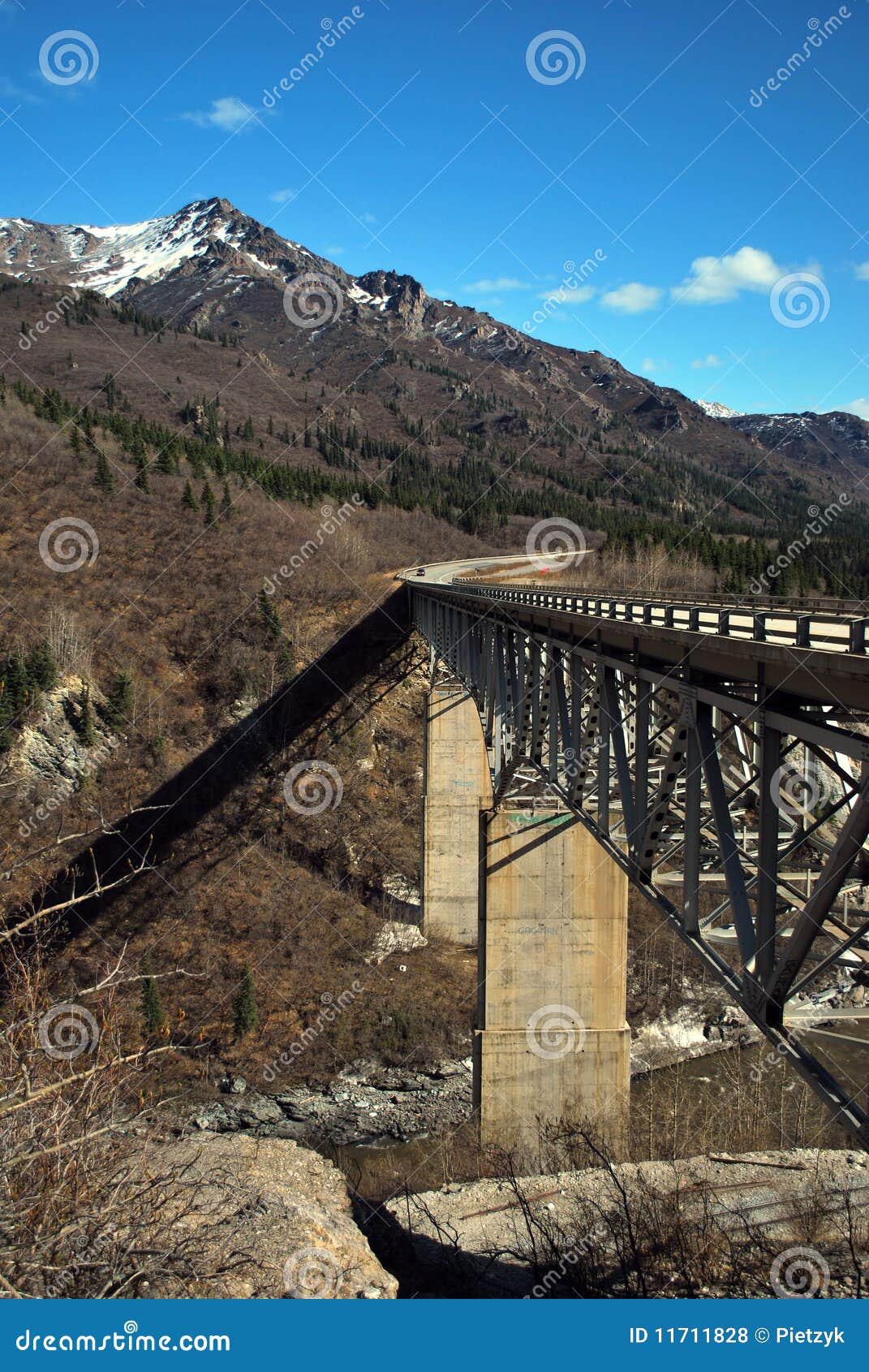 Alaskan Bridge stock photo. Image of color, suspension - 11711828