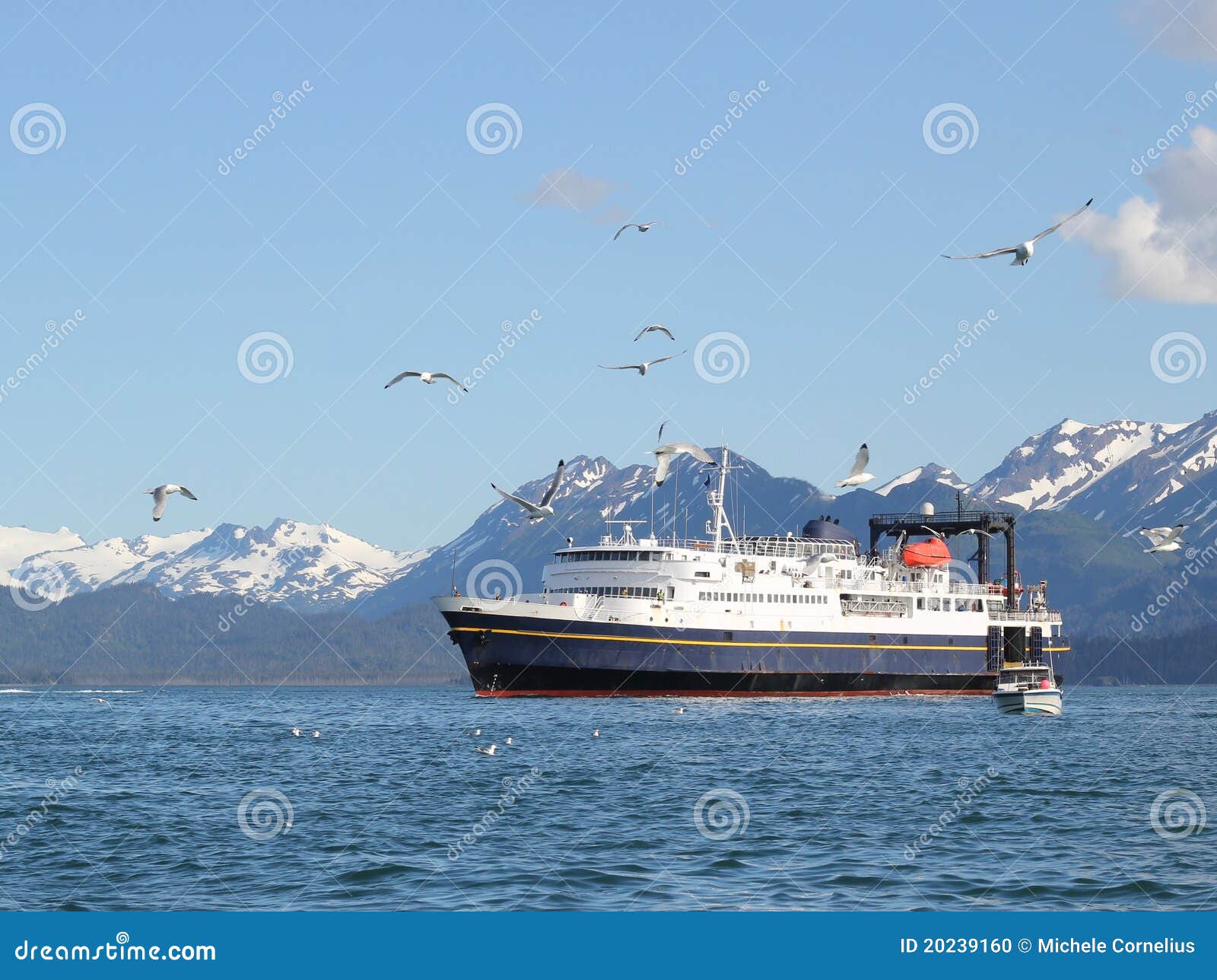 Alaskan Ferry in the Kachemak Bay Stock Photo - Image of homer, ferry ...