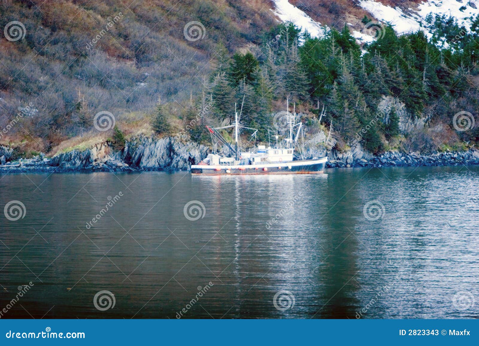 Alaskan fishing boat stock image. Image of cold, natural - 2823343