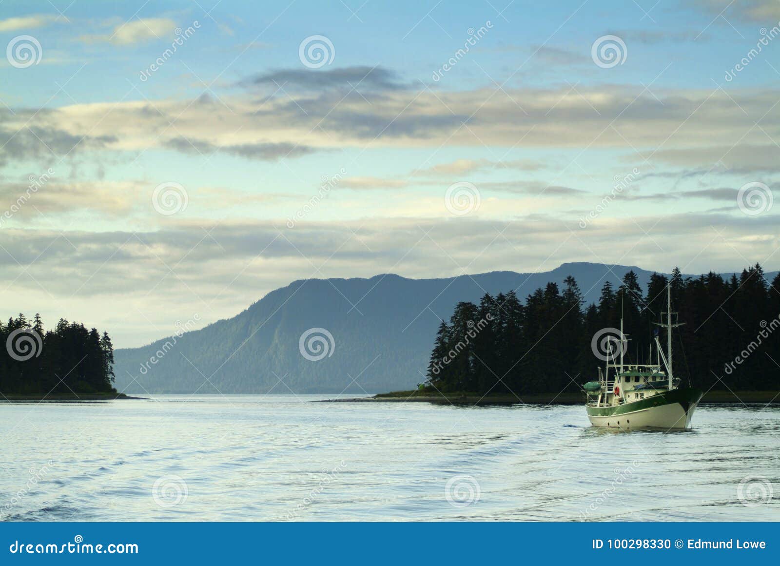Alaskan Islands at Sunset stock photo. Image of clouds - 100298330