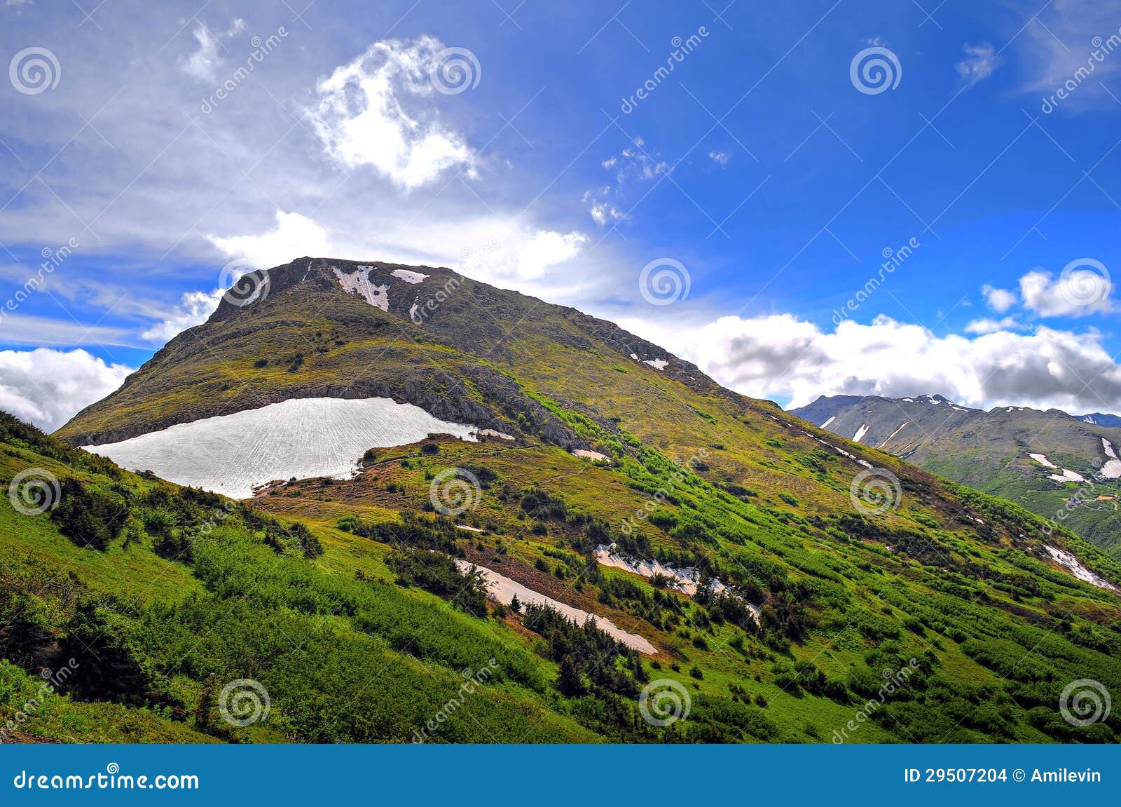 Alaskan mountain views stock photo. Image of green, track - 29507204