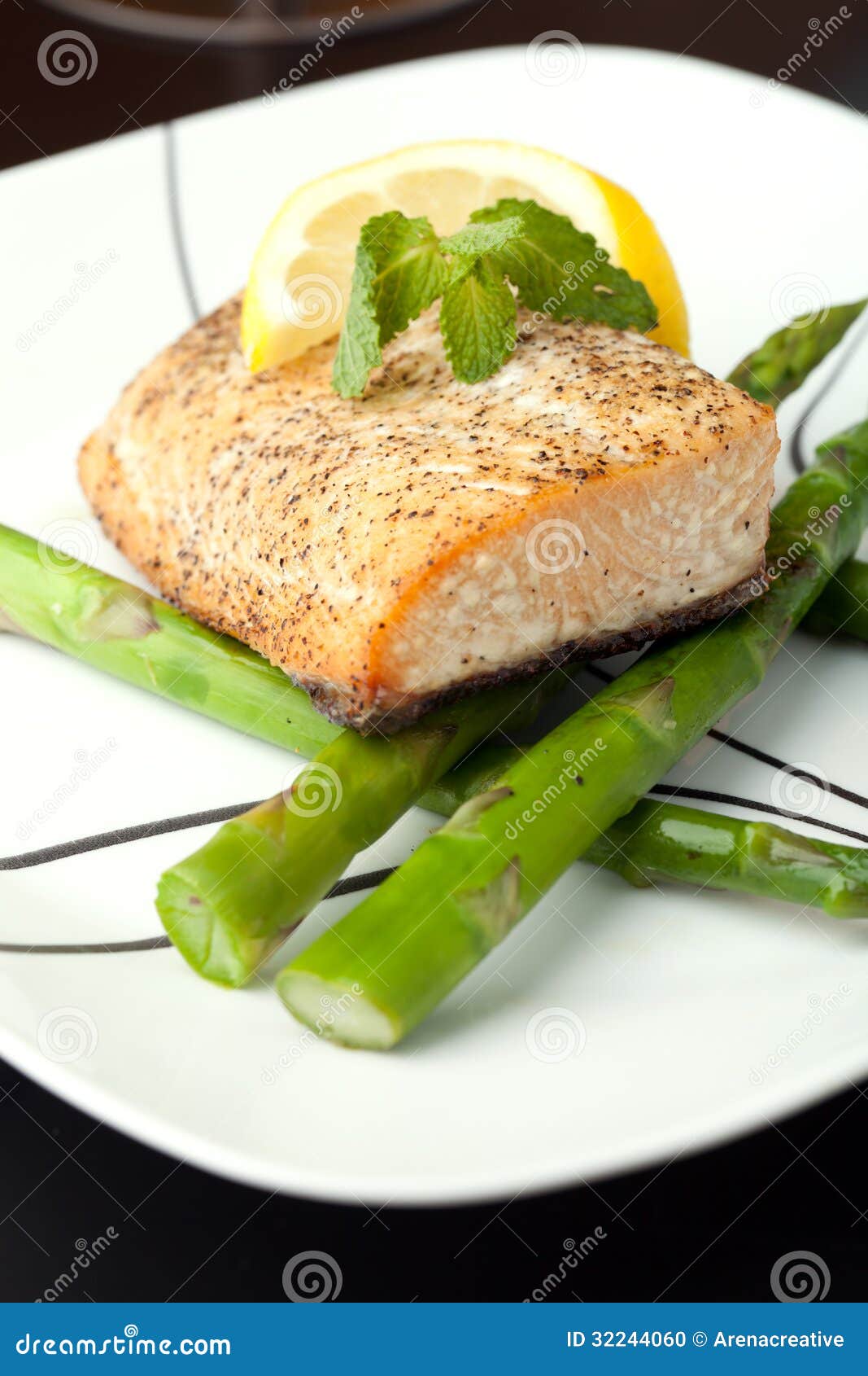 Alaskan Salmon Dinner stock photo. Image of filet, gourmet - 32244060