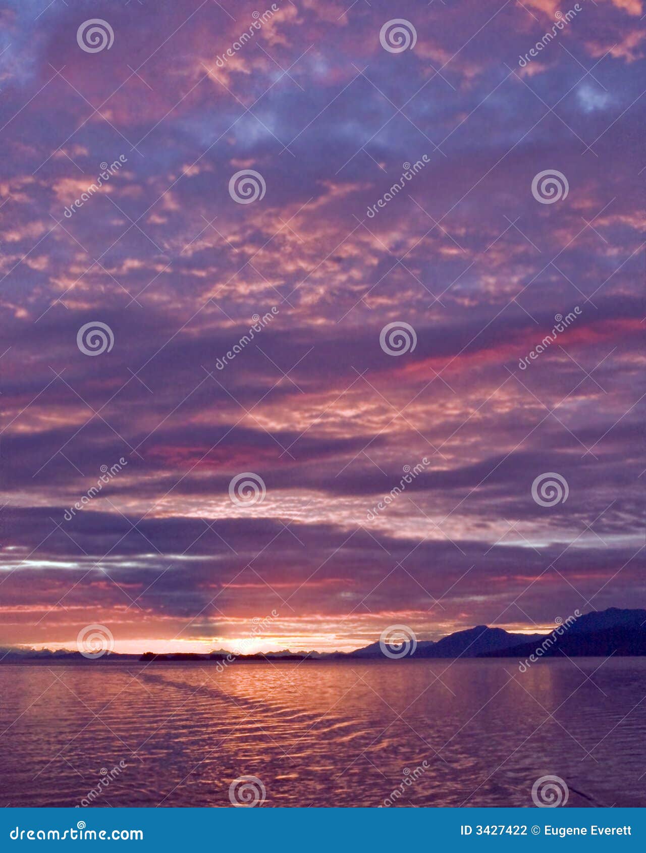 Alaskan Sunset stock photo. Image of ocean, william, islands - 3427422