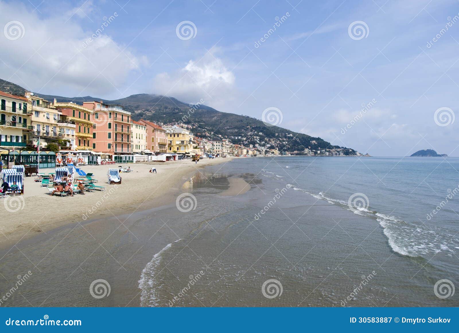 Alassio, Italien redaktionelles stockfotografie. Bild von ...
