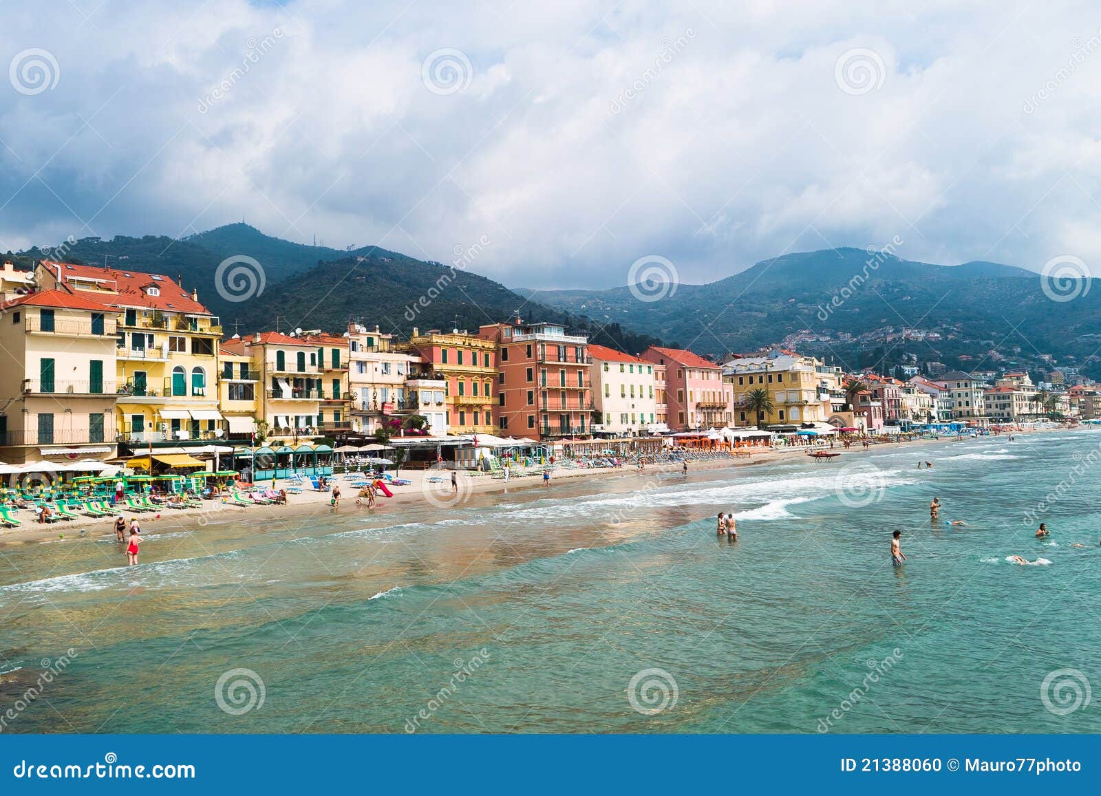 Alassio s coastline editorial image. Image of italian - 21388060